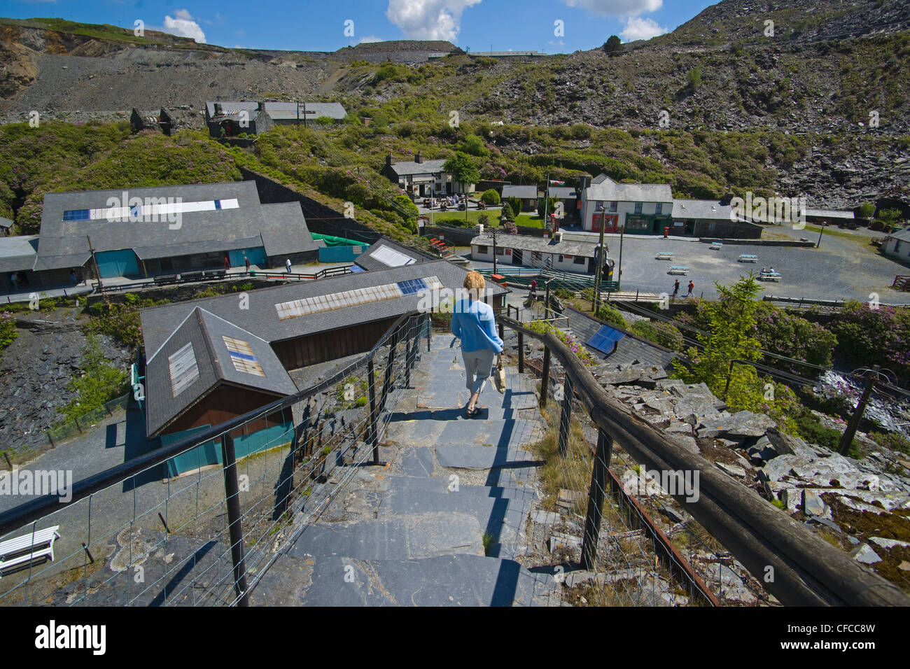 Llechwedd slate mine caverns miners hi-res stock photography and images ...