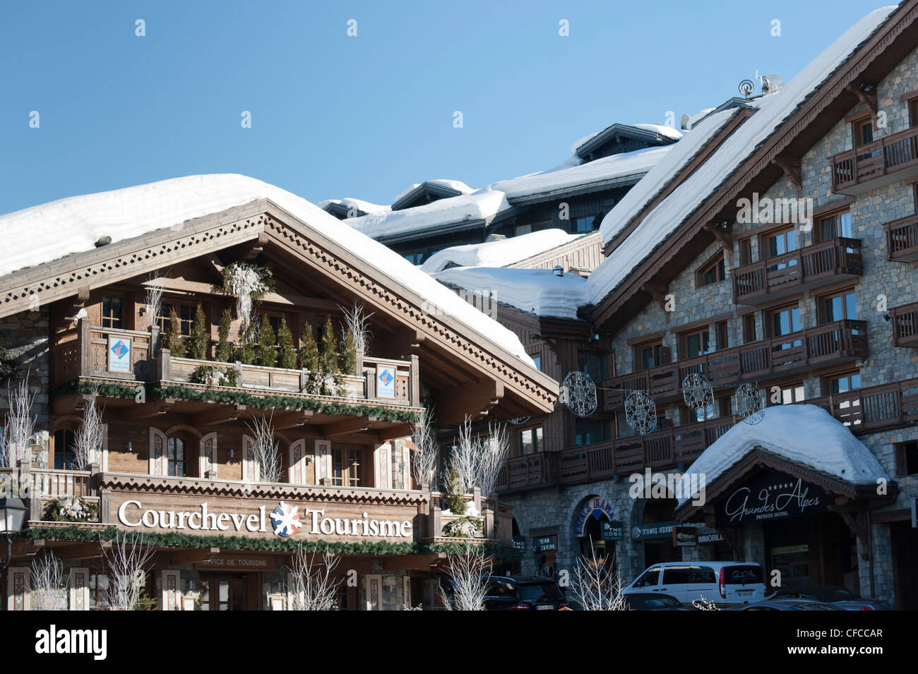 Courchevel 1850 resort hi-res stock photography and images - Alamy