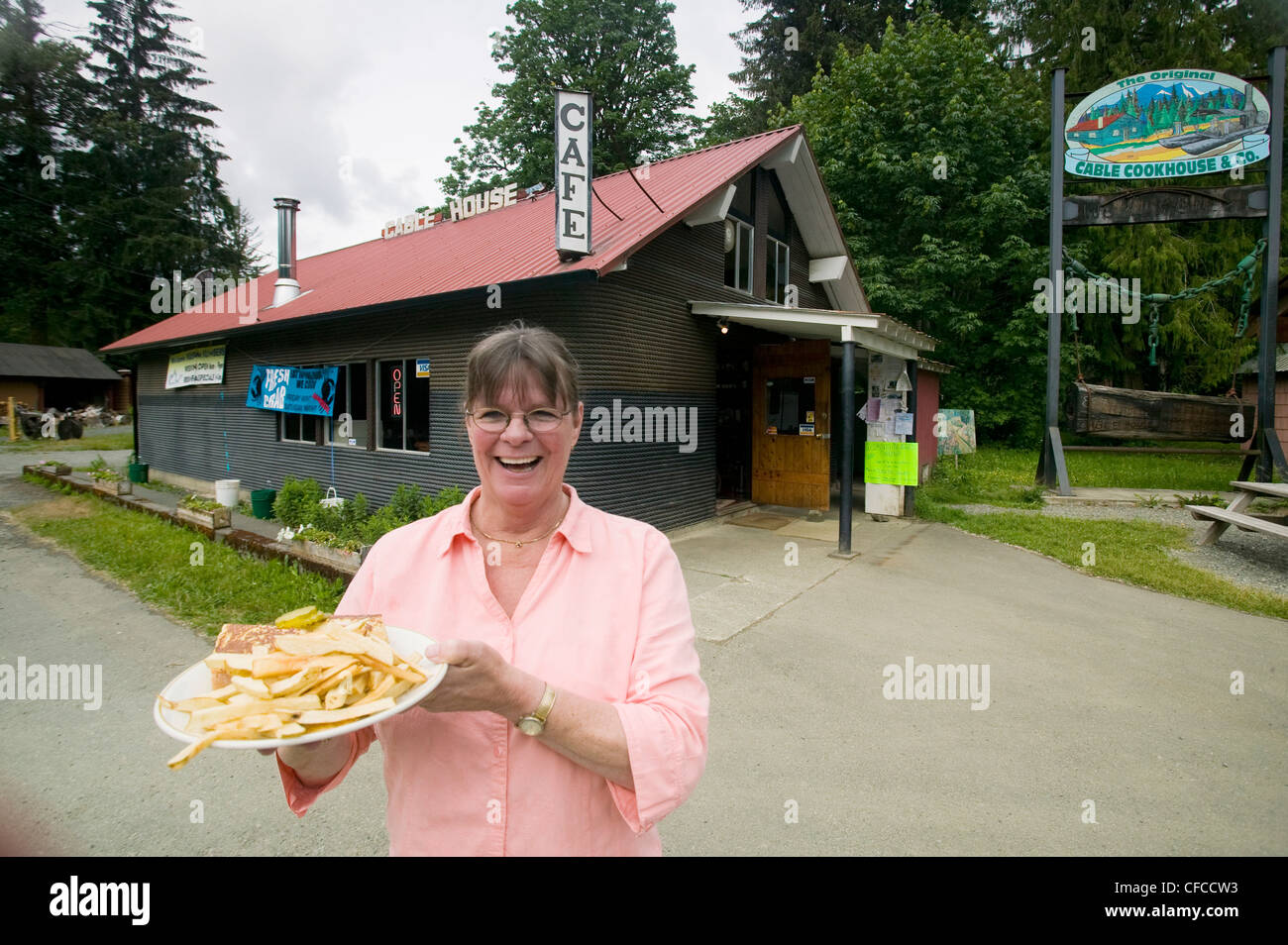 The Cablehouse, cookhouse, Sayward, Northern Vancouver Island, British ...