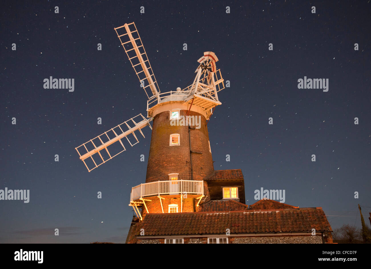 Cley Windmill, old 18th century restored building, Cley, north Norfolk ...