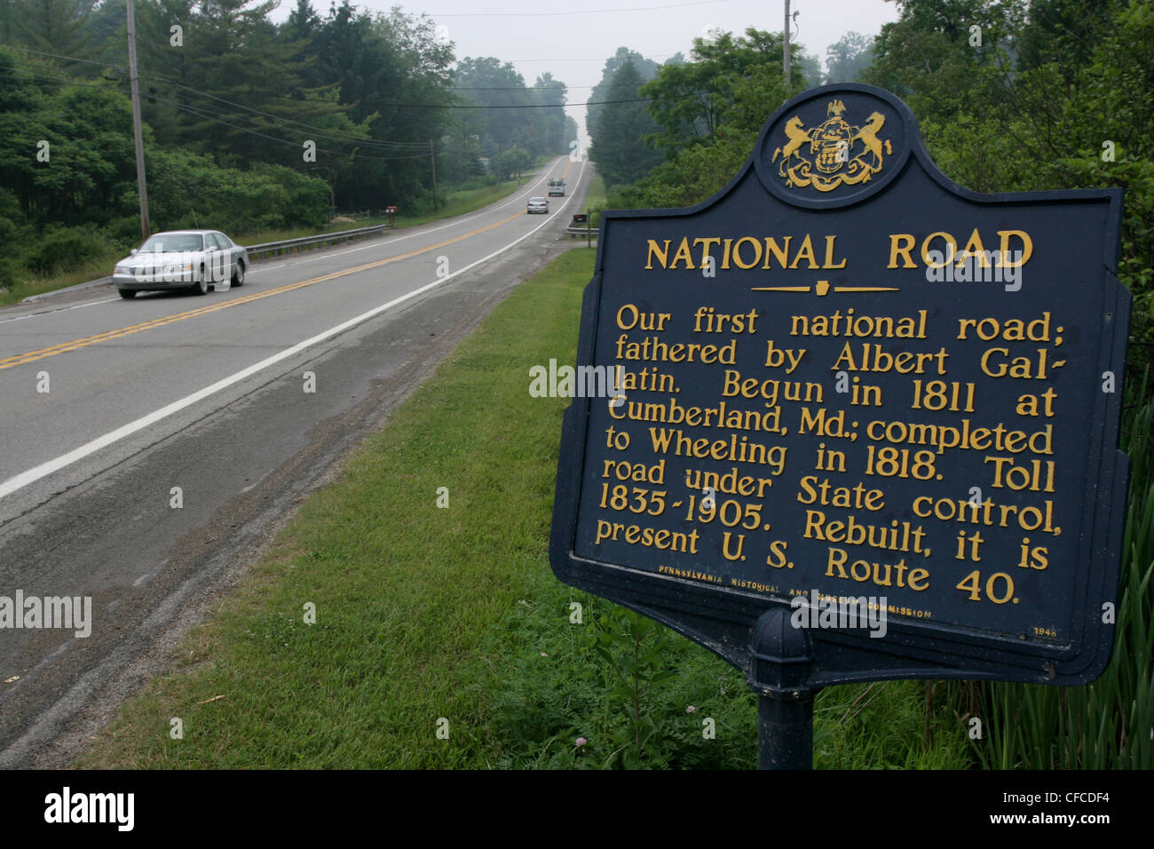 National road route 40 Pennsylvania Stock Photo - Alamy