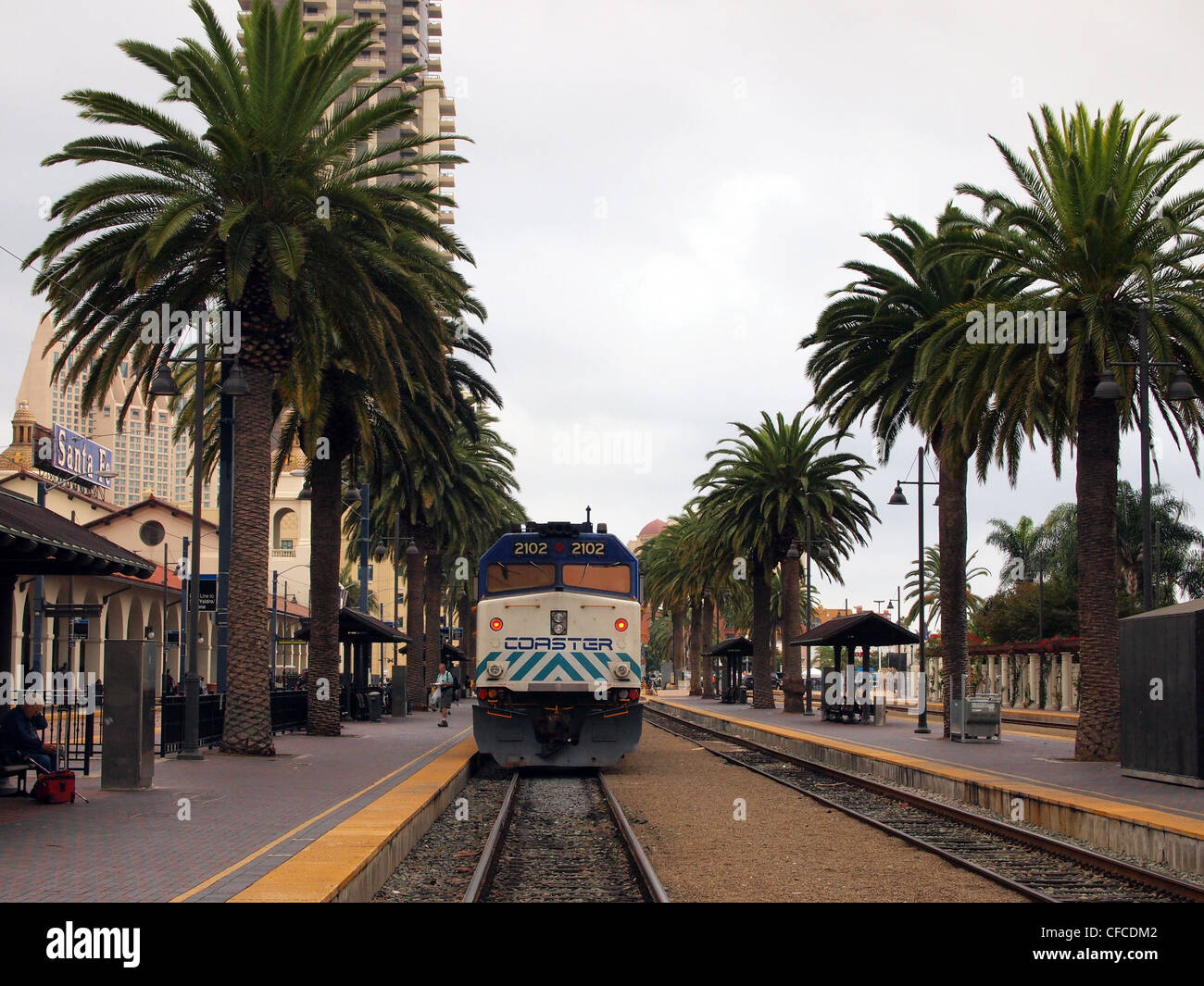 Train at Santa Fe station depot, San Diego, California, USA Stock Photo ...