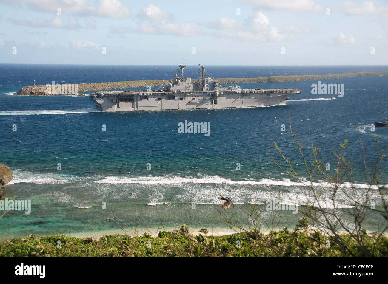 APRA HARBOR, Guam (March 3, 2012) The amphibious assault ship USS ...