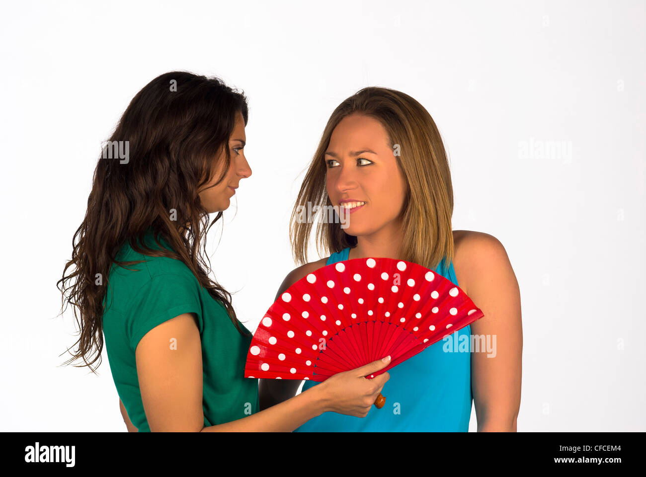 Using a fan fanning hi-res stock photography and images - Alamy