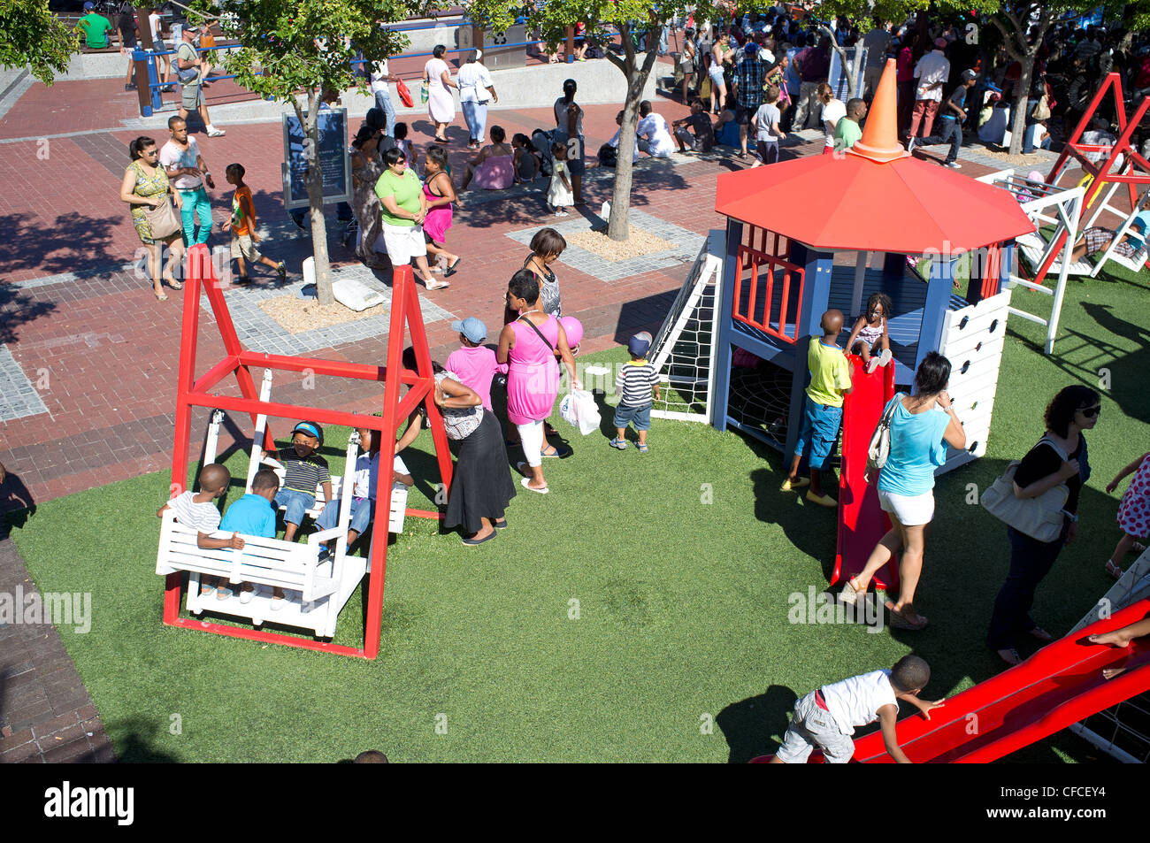 V&A Waterfront complex Cape Town South Africa The children's play area ...
