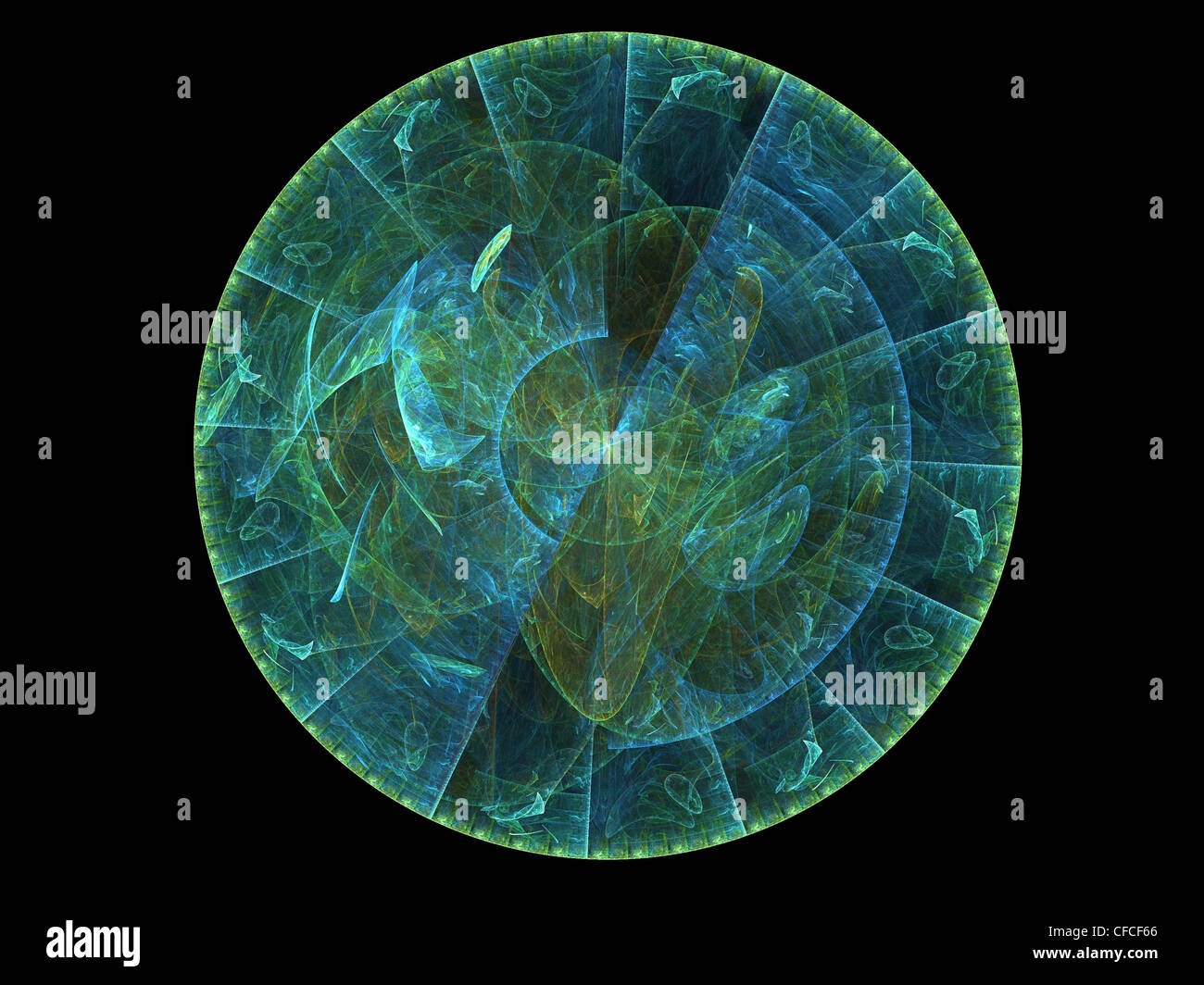 Alien Zodiac Fractal Design Stock Photo - Alamy