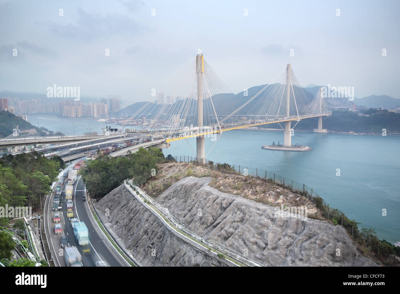 Ting Kau Bridge in hong kong Stock Photo - Alamy