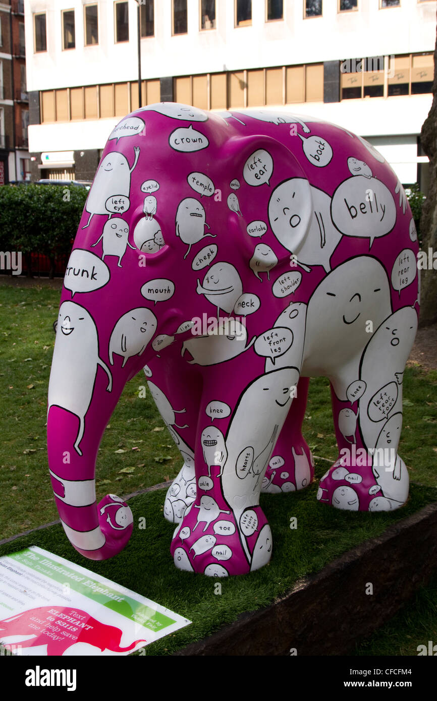 Elephant statues in London as part of the Elephant Parade Stock Photo ...