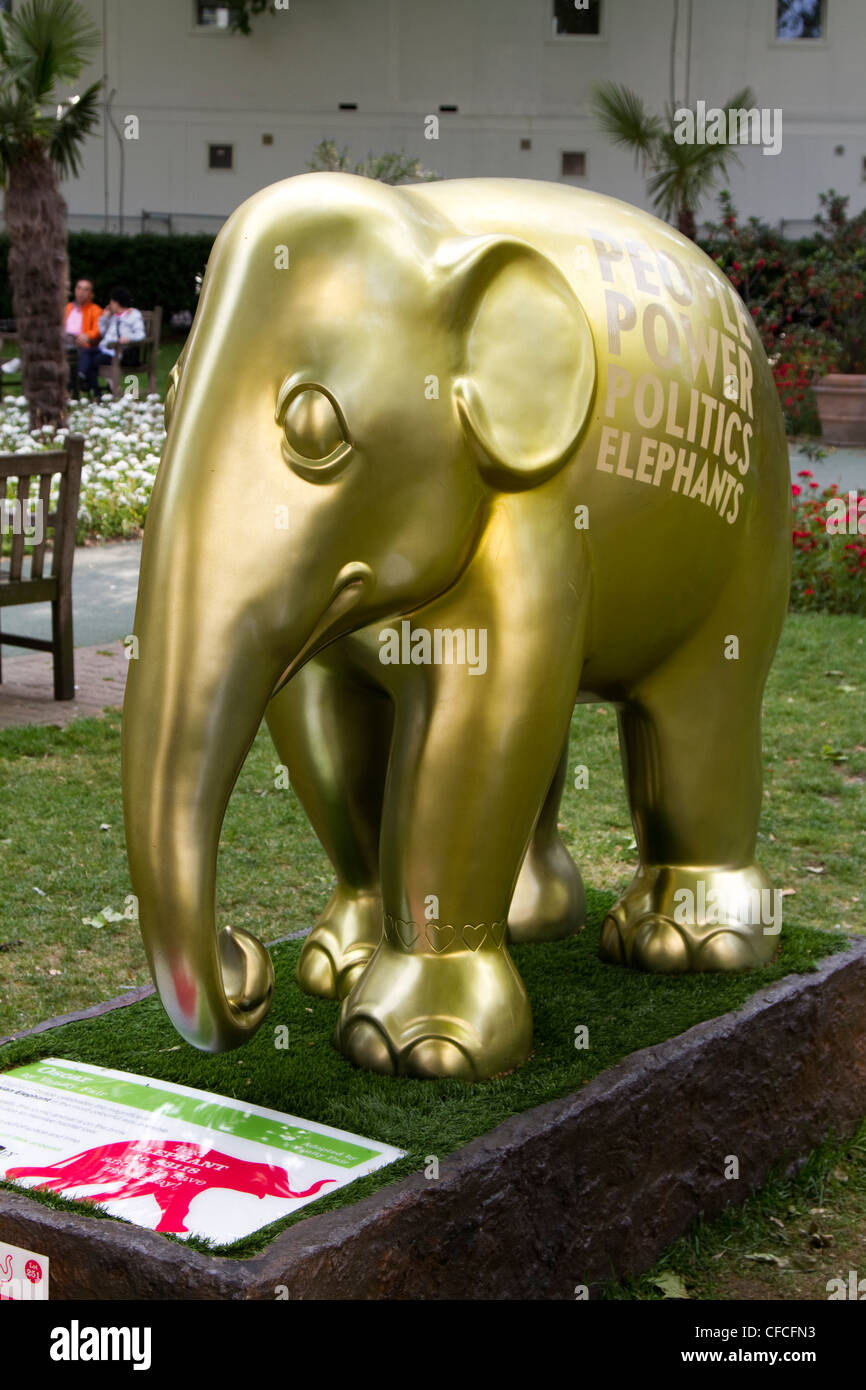 Elephant statues in London as part of the Elephant Parade Stock Photo ...