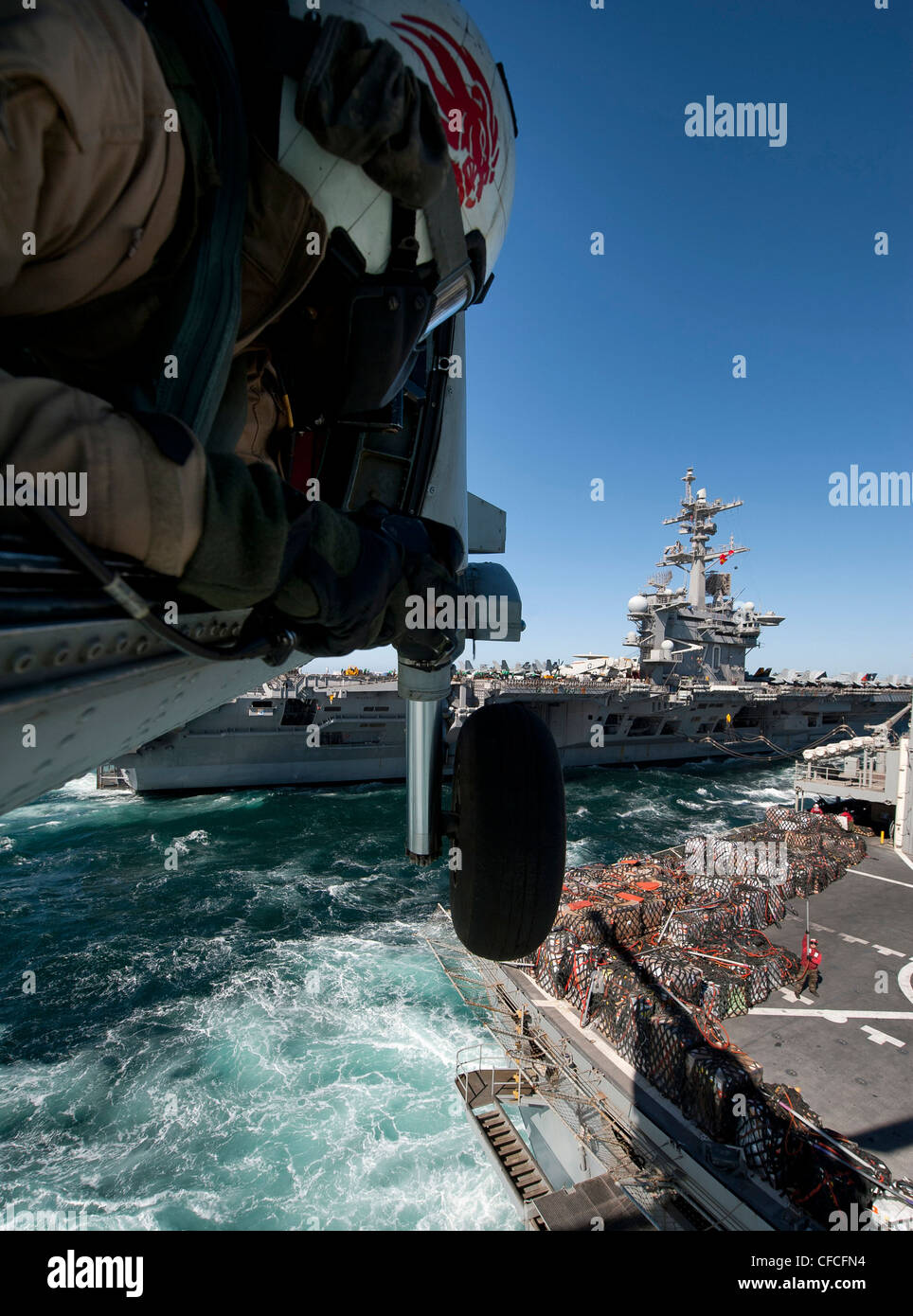U s navy crewman from helicopter hi-res stock photography and images ...