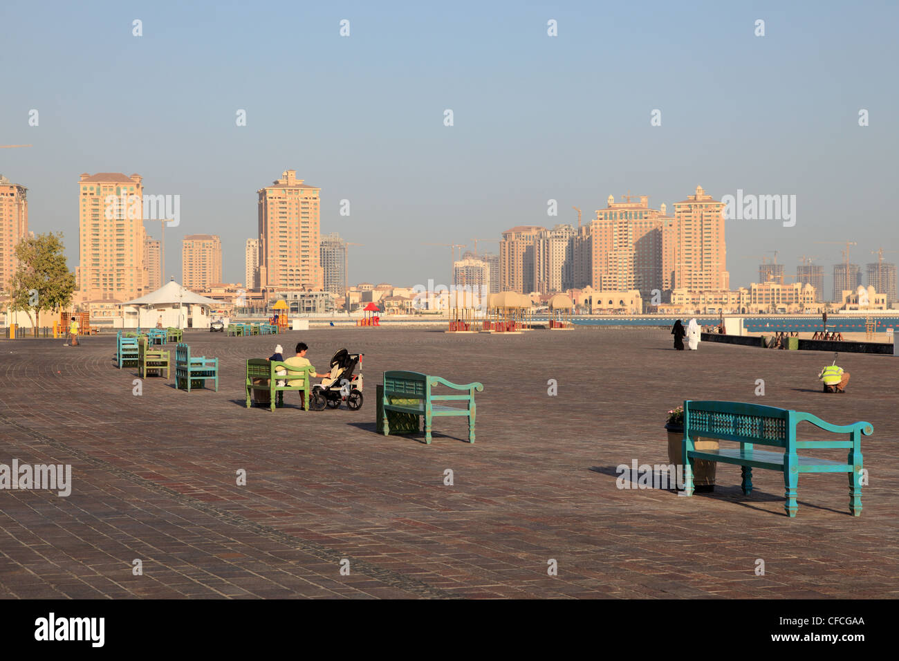 Promenade in Katara cultural village, Doha Qatar Stock Photo - Alamy