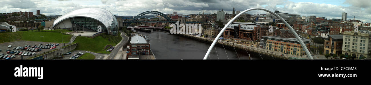 Panorama of Newcastle upon tyne - Northumberland - England - UK Stock ...