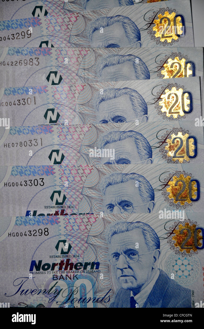 Northern Bank £20 notes. Issued by the Northern Bank in Belfast ...