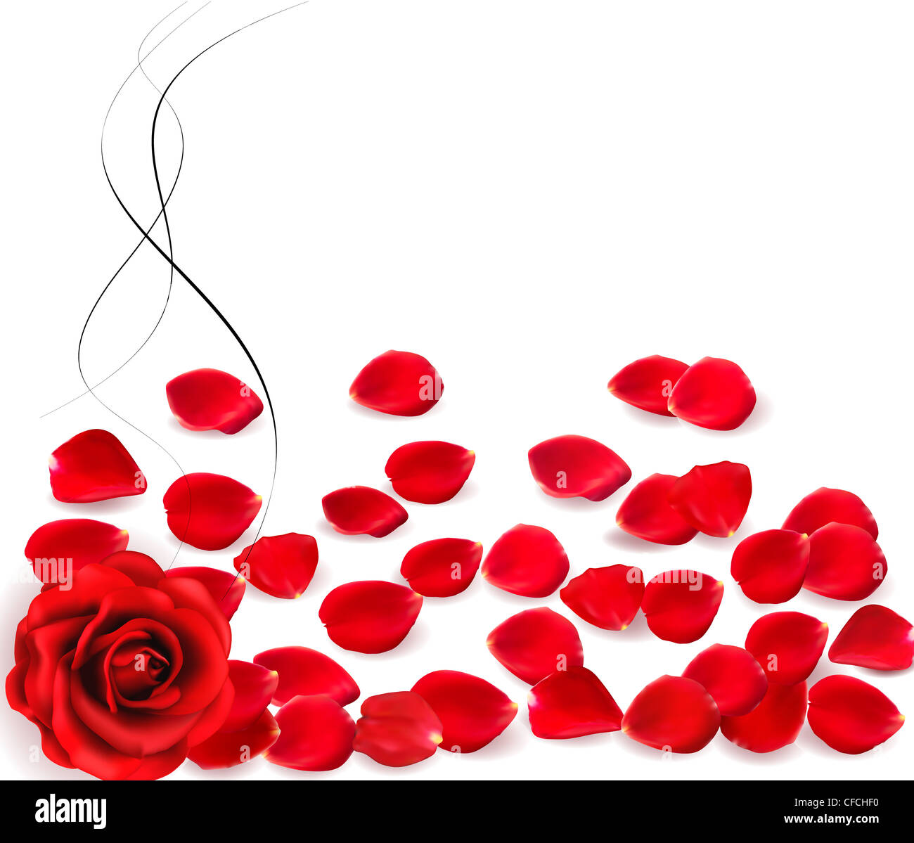 Background of red rose petals Stock Photo - Alamy
