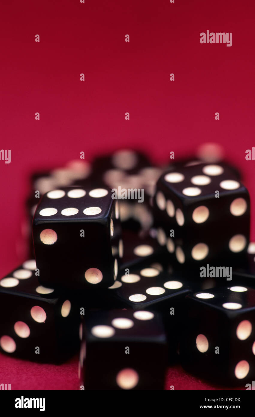 Black Dice, soft focus Stock Photo - Alamy