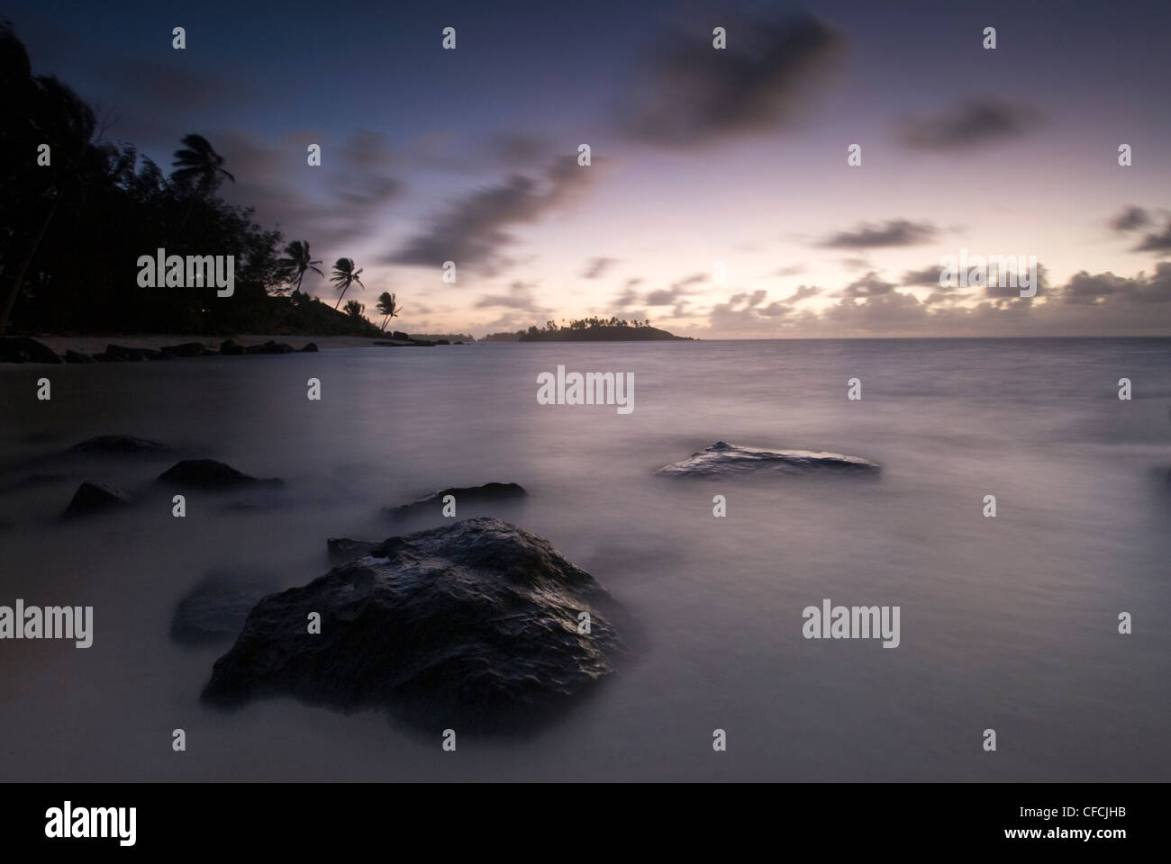 Muri lagoon at sunrise, Rarotonga Stock Photo - Alamy