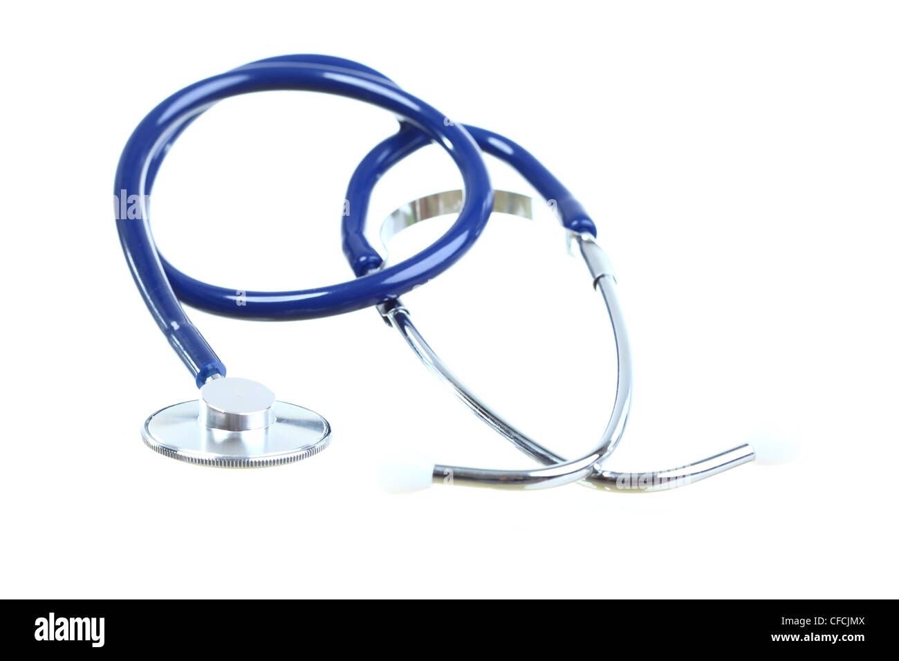 Blue stethoscope healthcare, instrument, isolated on white Stock Photo ...
