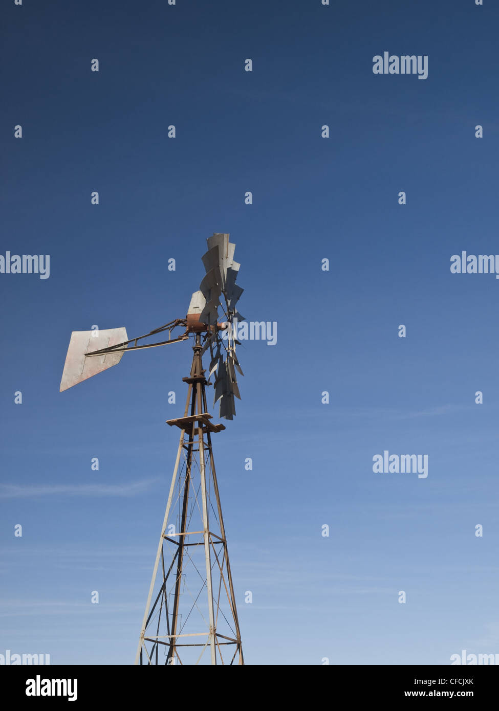 Old West Windmill Stock Photo - Alamy