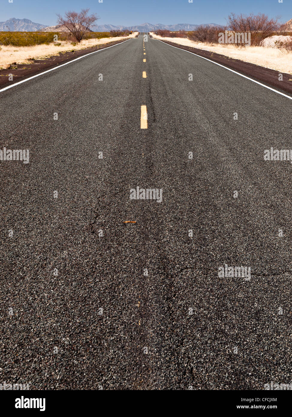 Infinite Desert Road Stock Photo - Alamy