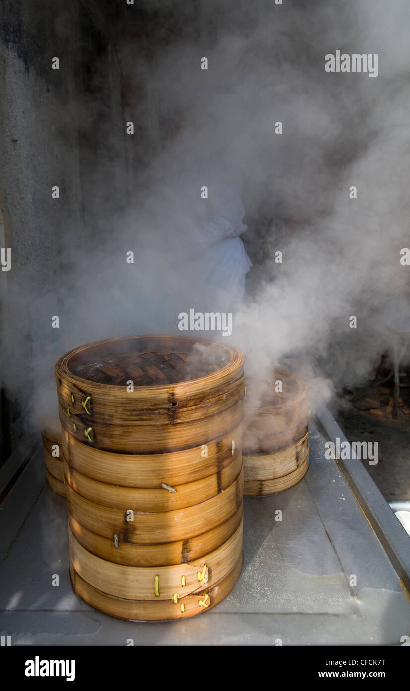 Steaming dumplings in China Stock Photo - Alamy