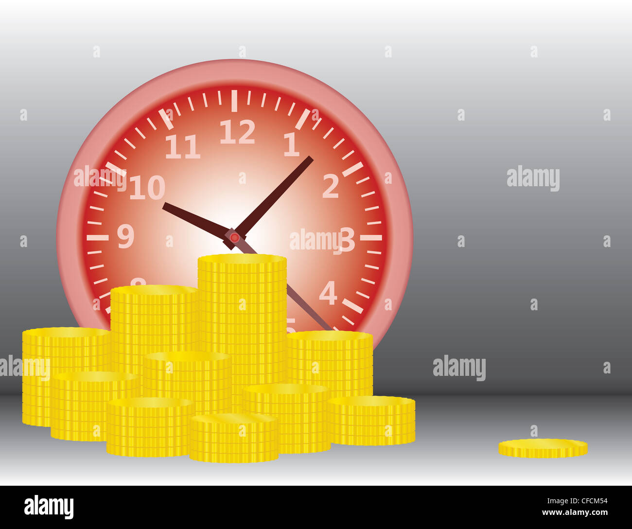 time is money business concept illustration Stock Photo - Alamy