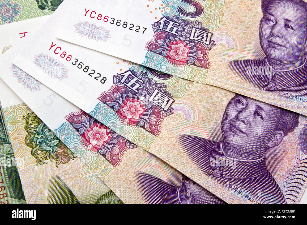 Background of different chinese money closeup Stock Photo - Alamy