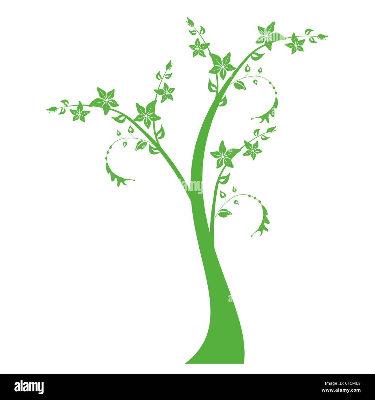 Beautiful art tree isolated on white background Stock Photo - Alamy