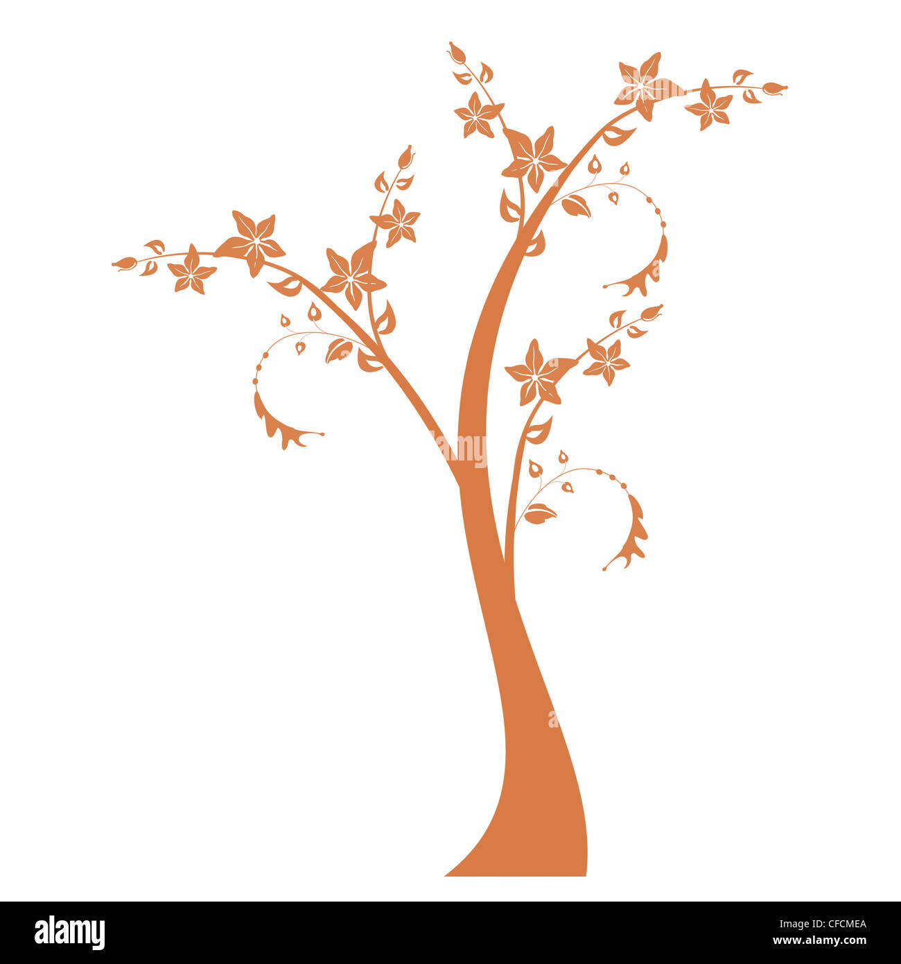 Beautiful art tree isolated on white background Stock Photo - Alamy