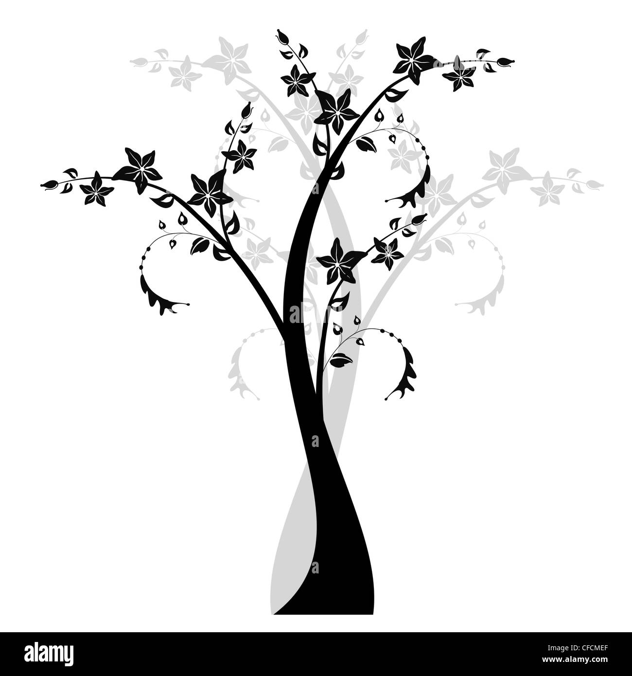 Beautiful art tree isolated on white background Stock Photo - Alamy