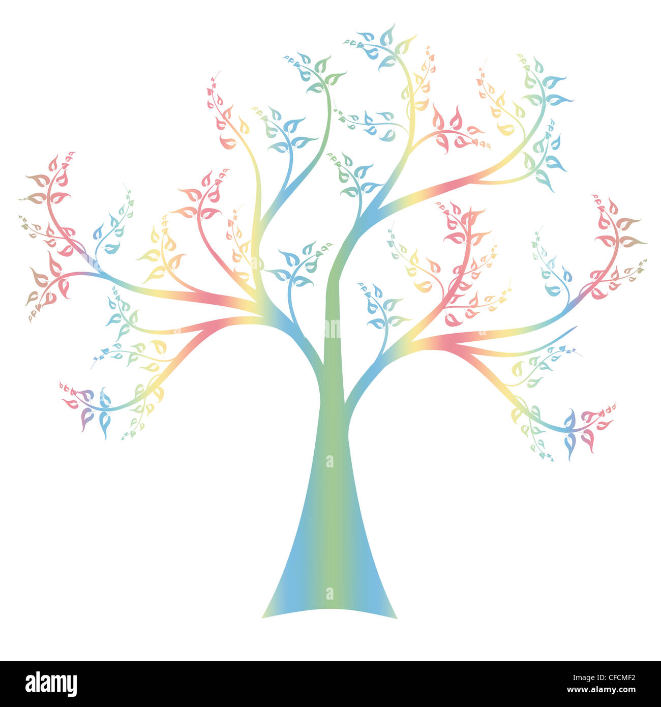 Art tree isolated on white background Stock Photo - Alamy