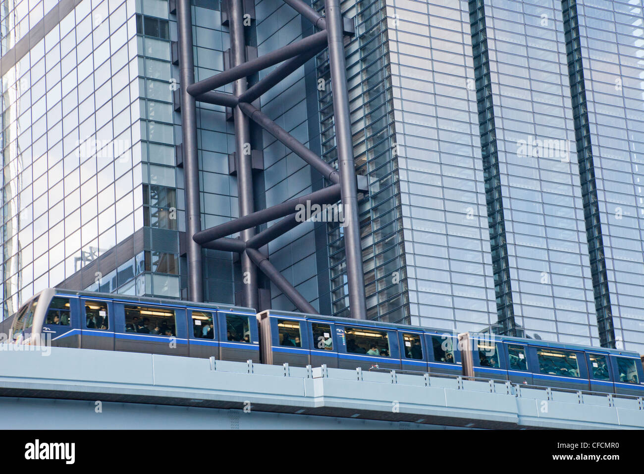 Japan, Tokyo, Shiodome, Monorail Stock Photo - Alamy