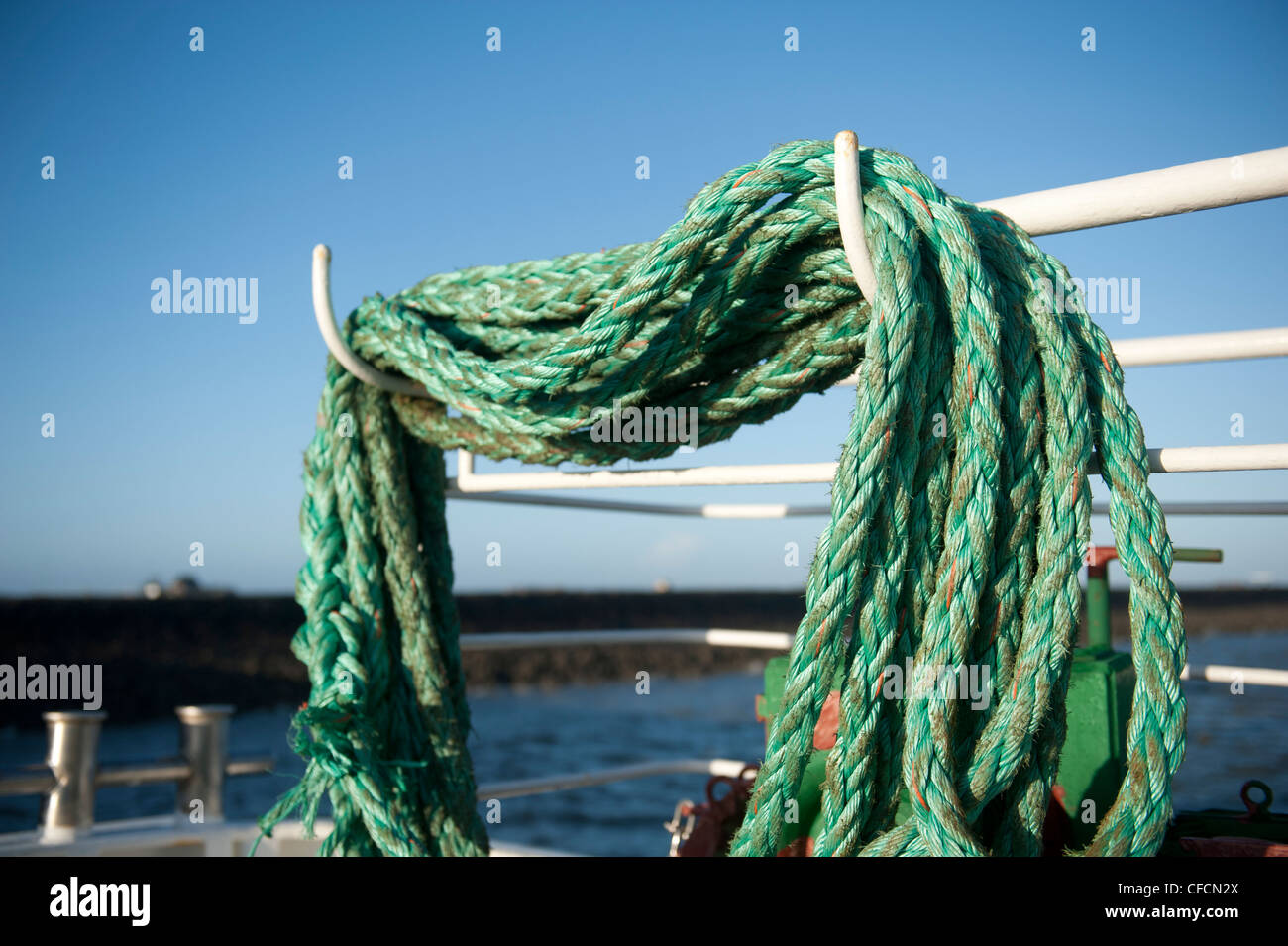 Maritime still life taken aboard the ferry Hilligenley shuttling ...