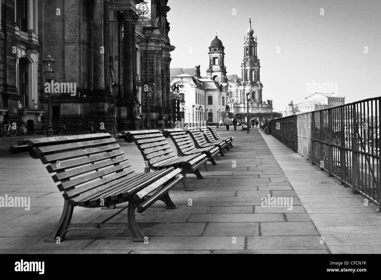 Promenade old town in Black and White Stock Photos & Images - Alamy