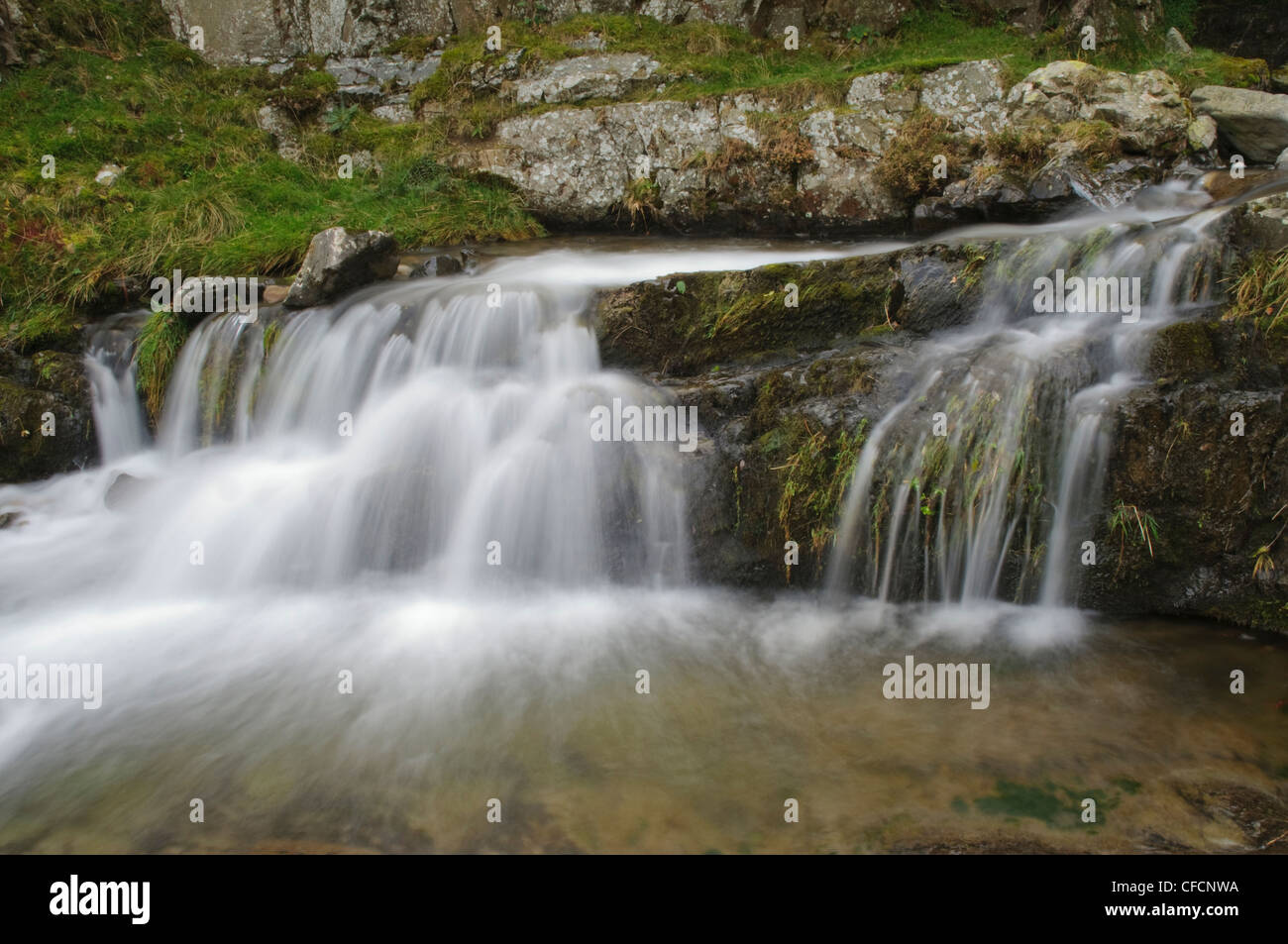 Waterfall below Cautley Spout in the Howgill Fells Cumbria Stock Photo ...