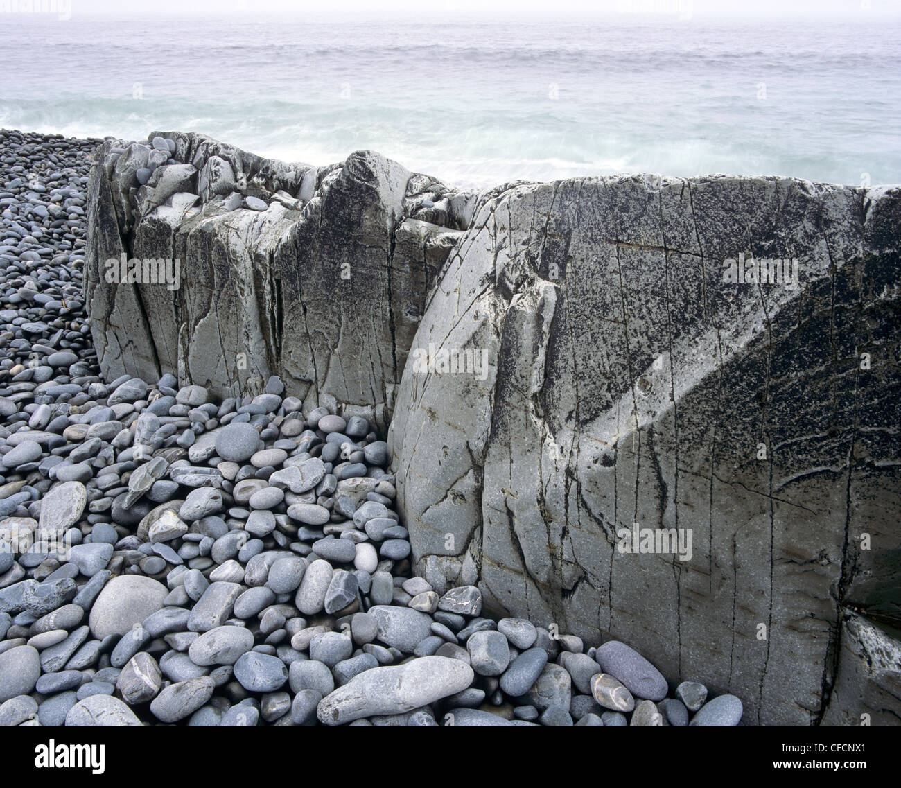 Rocks and boulders, Avalon Peninsula, Newfoundland, Canada Stock Photo ...