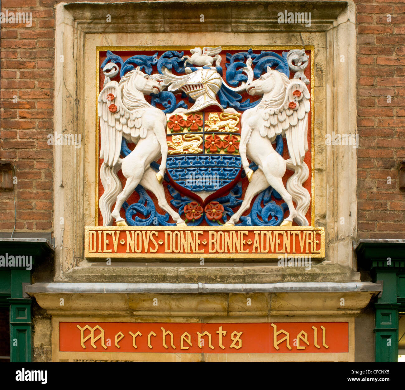 The grade II listed Fossgate entrance to Merchant Adventurers' Hall ...