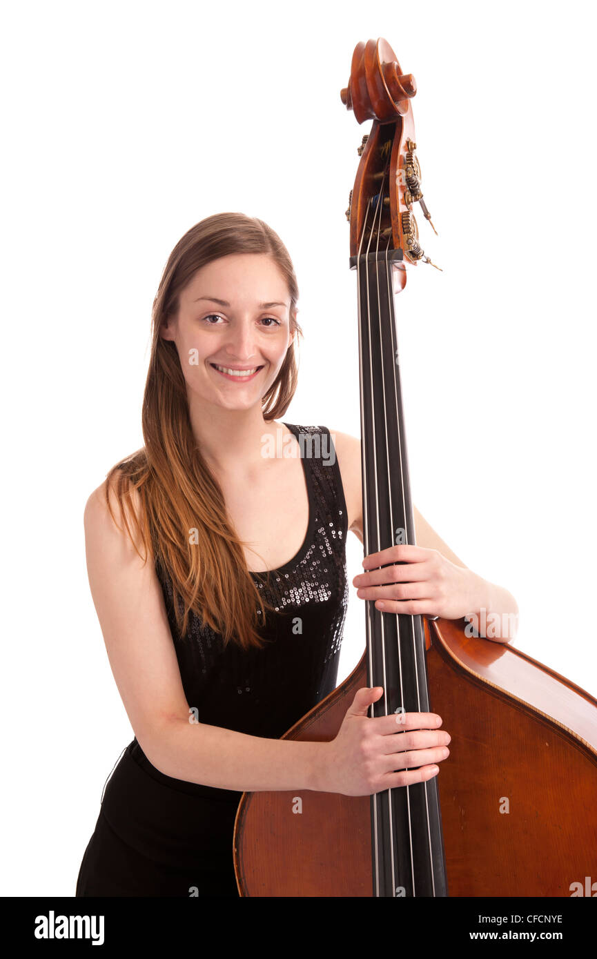 Playing double bass white hi-res stock photography and images - Alamy