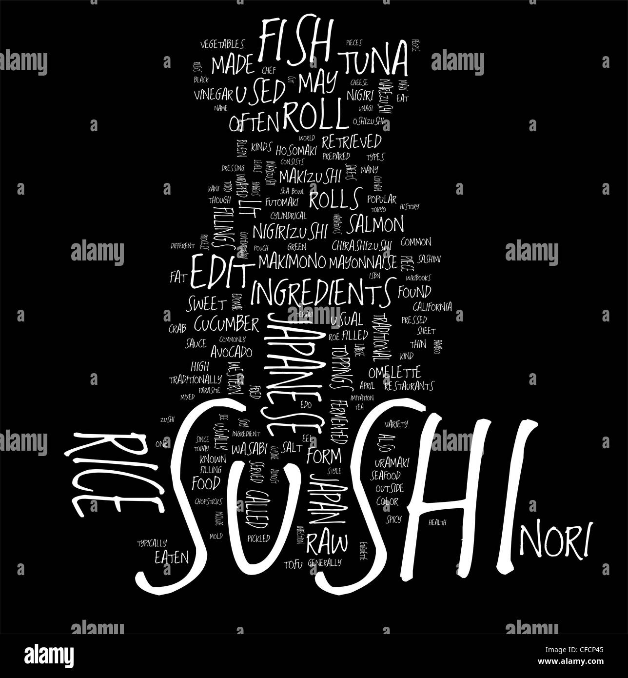 Delicious japanese sushi cuisine Black and White Stock Photos & Images - Alamy