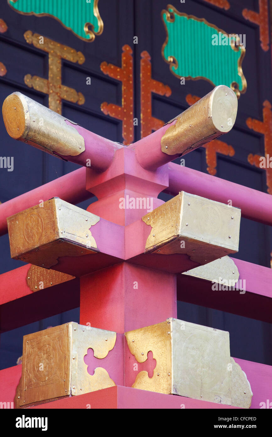 Japan, Nikko, Toshogu Shrine, Balcony Corner Detail Stock Photo - Alamy