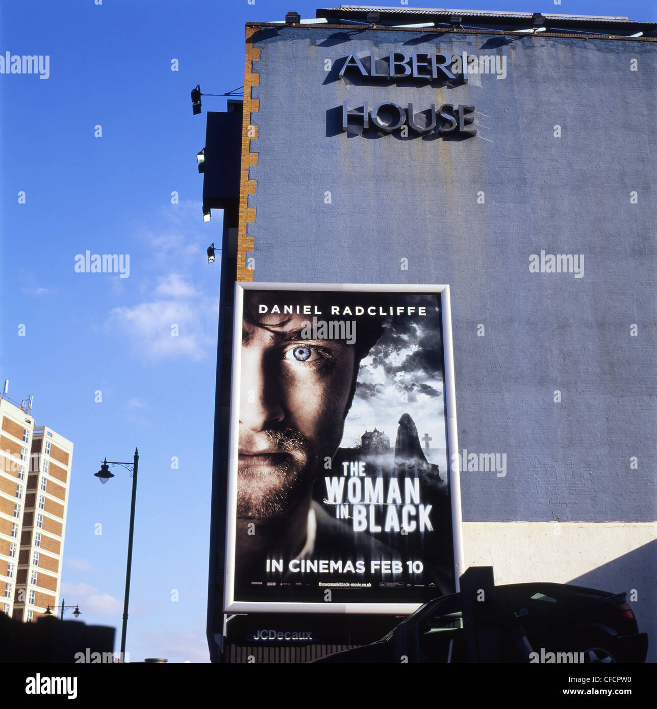 A billboard advertising the 2012 cinema British horror movie The Woman ...