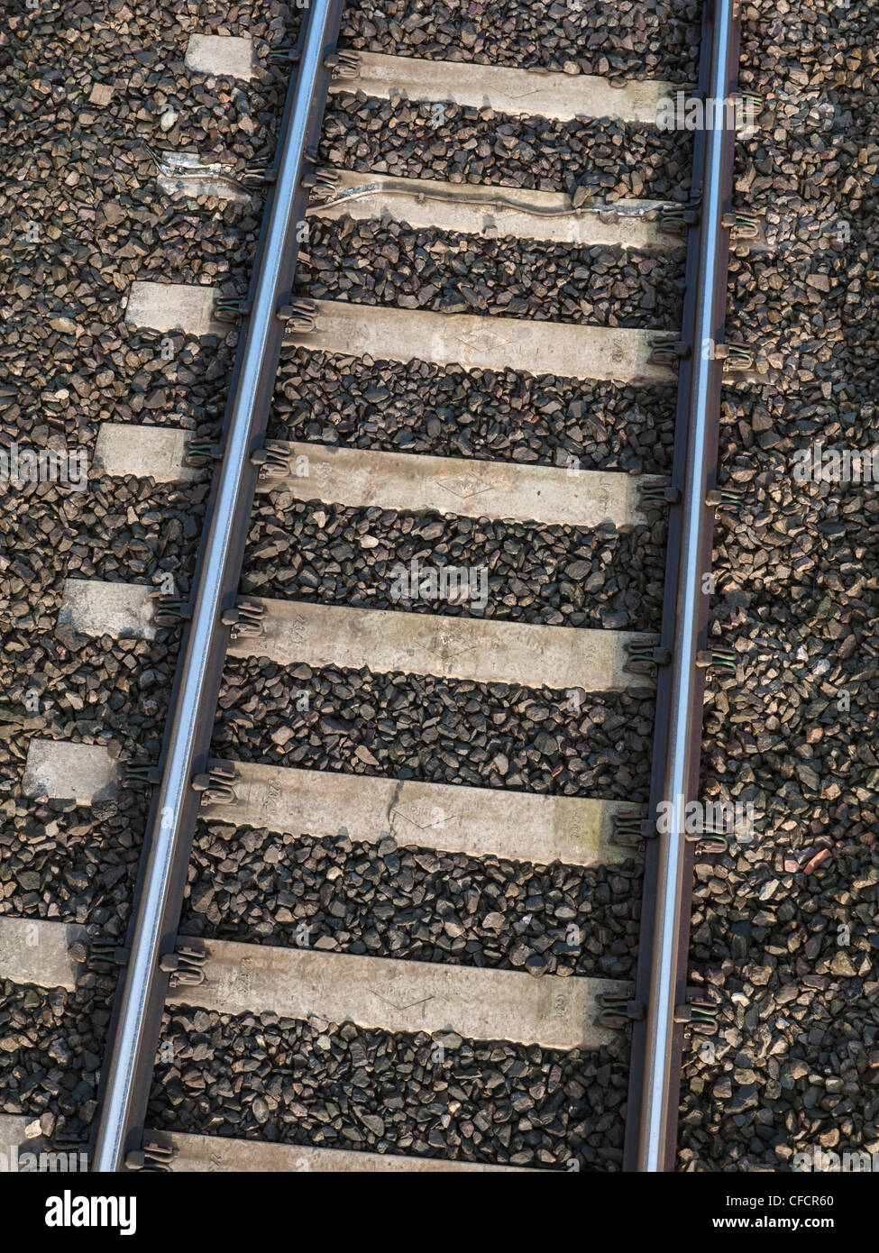 Detail of railway track Stock Photo - Alamy