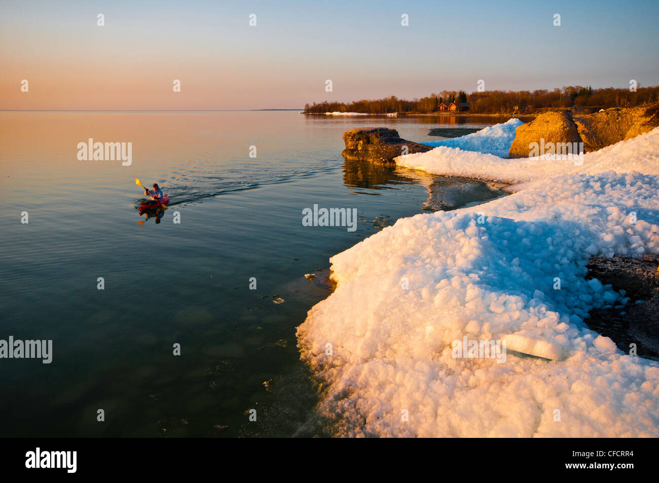 Ice break-up, Steep Rock, Lake Manitoba, Canada Stock Photo - Alamy
