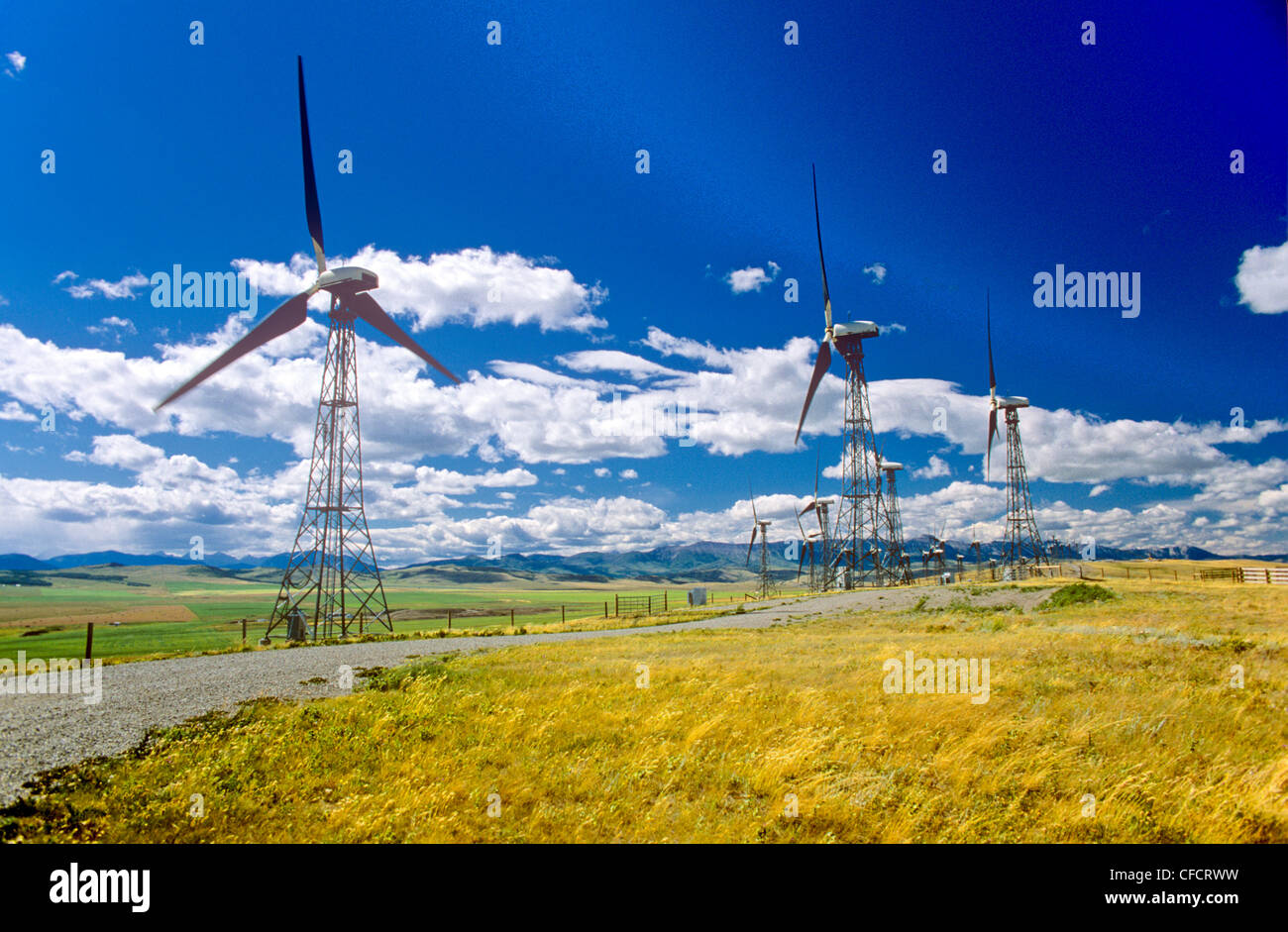 Wind Turbines, Pincher Creek, Alberta, Canada Stock Photo - Alamy