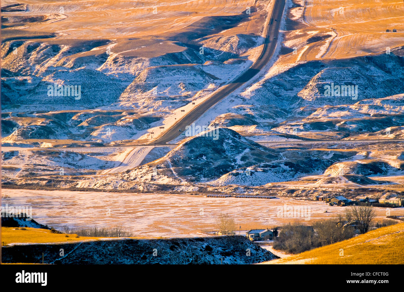 Rosedale in winter, the badlands, Alberta, Canada Stock Photo - Alamy