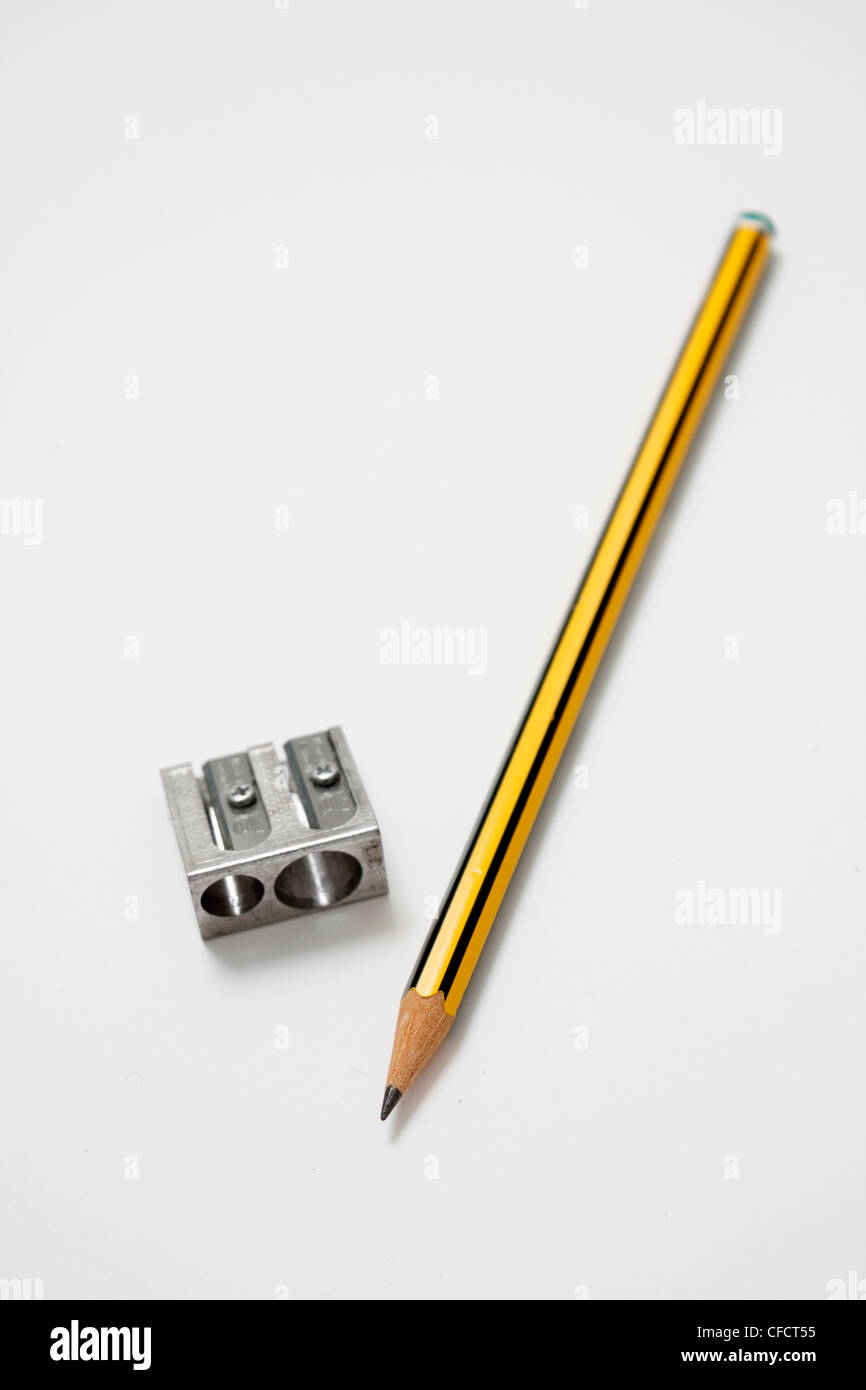 Metal pencil sharpener, pencil hi-res stock photography and images - Alamy
