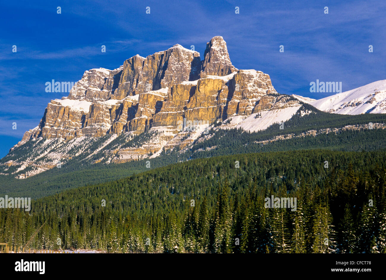 Castle Mountain, Banff National Park, Alberta, Canada Stock Photo - Alamy