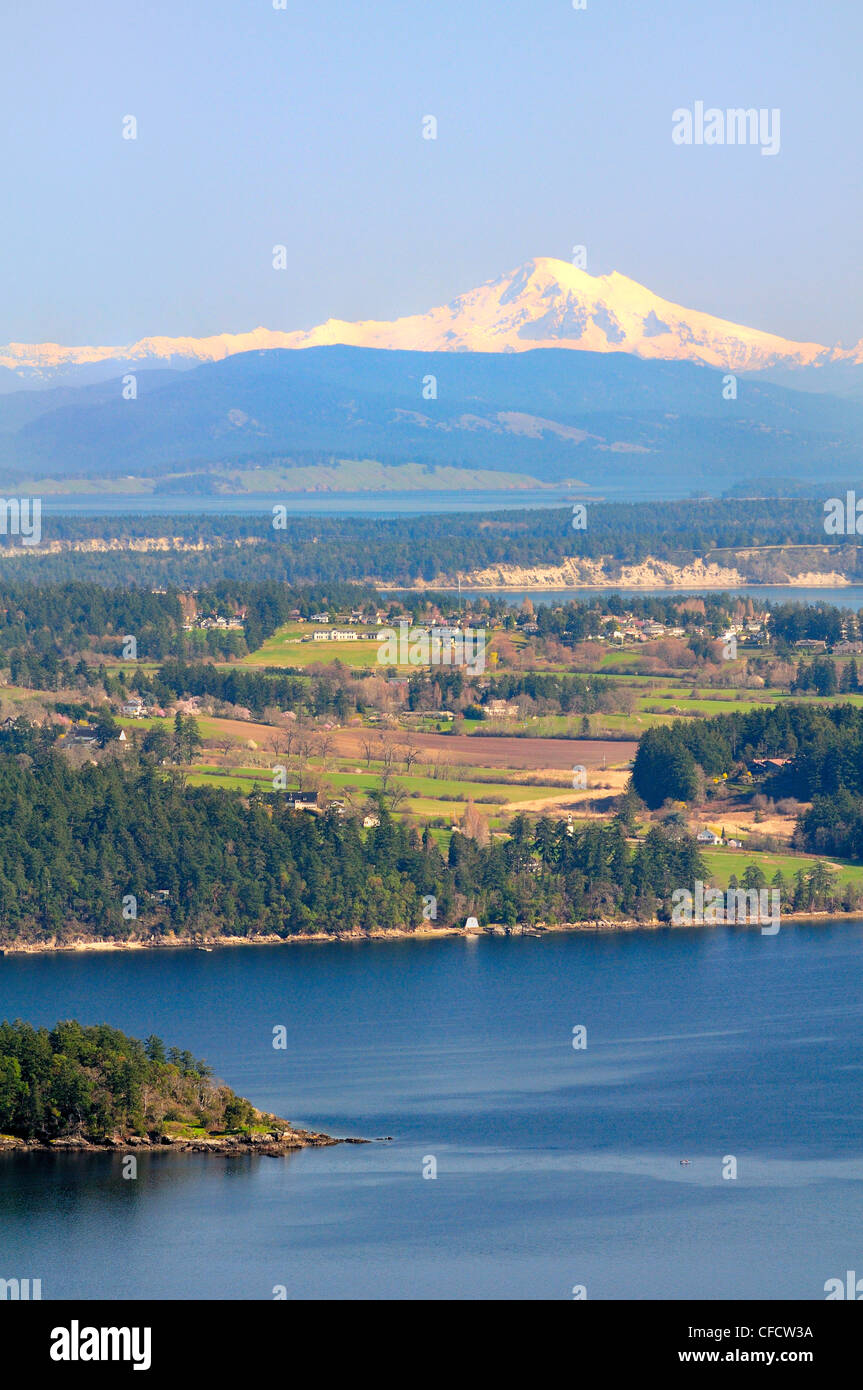 Farm land on the Saanich Peninsula near Victoria, British Columbia with ...
