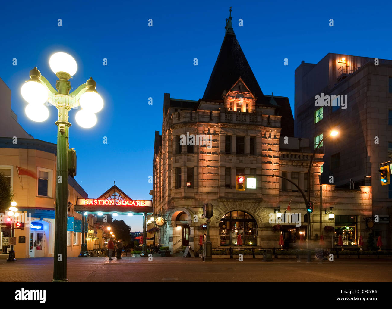 Bastion Square entrance and Irish Times, Government Street, Victoria ...