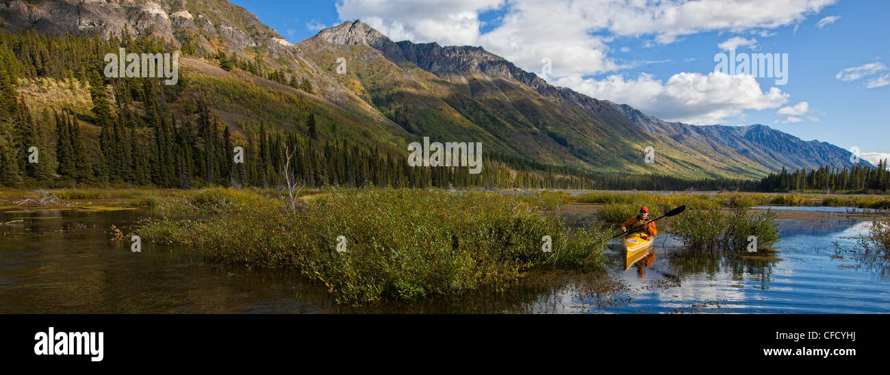 Kayaking on Annie Lake, Yukon, Canada Stock Photo - Alamy