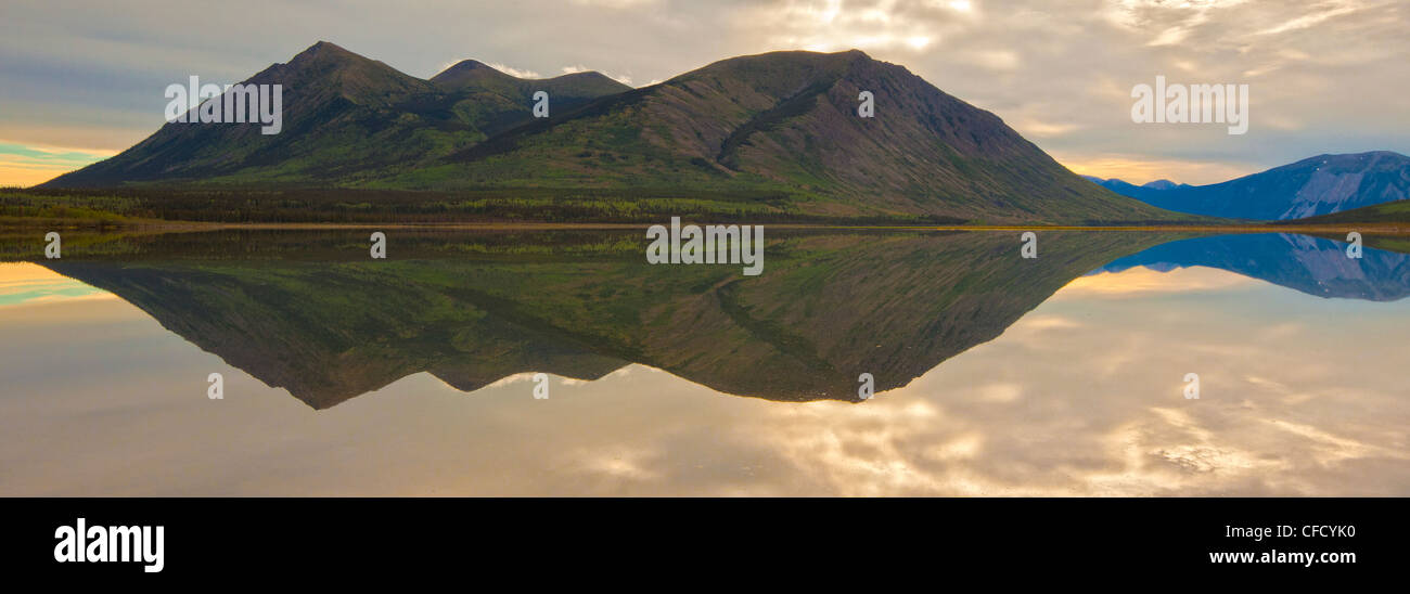 Panoramic view of Nares Lake and Nares Mountain, Carcross, Yukon ...